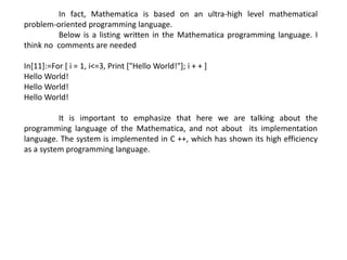 Anything but simple Mathematica | PPT