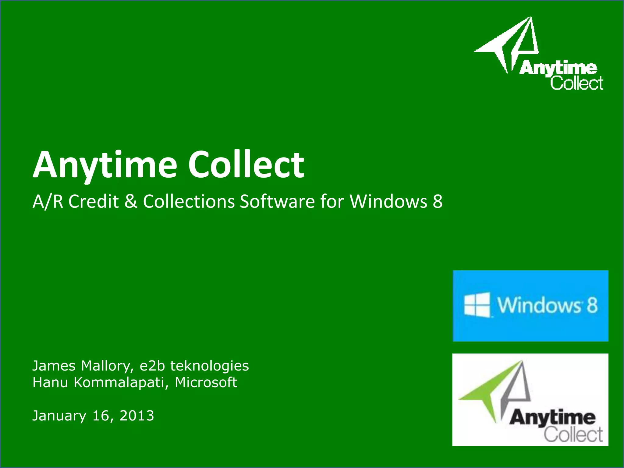 Anytime Collect for Windows 8 | PPT