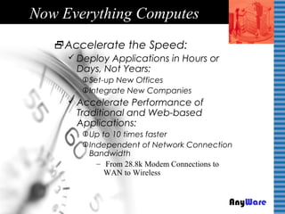 Anyware... from mainframe to thin and cloud | PPT