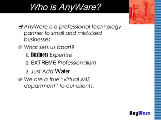 Anyware... from mainframe to thin and cloud | PPT