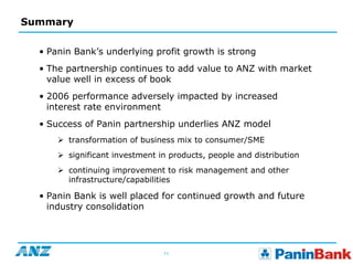 Anz panin presentation | PDF