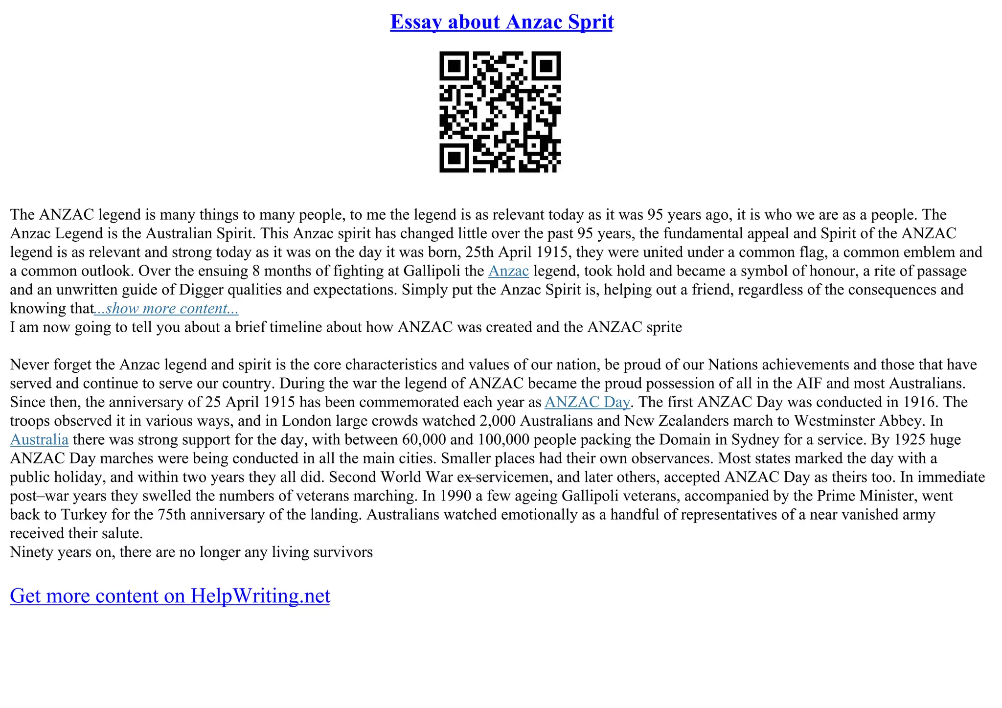 Anzac Day In Australia | PDF