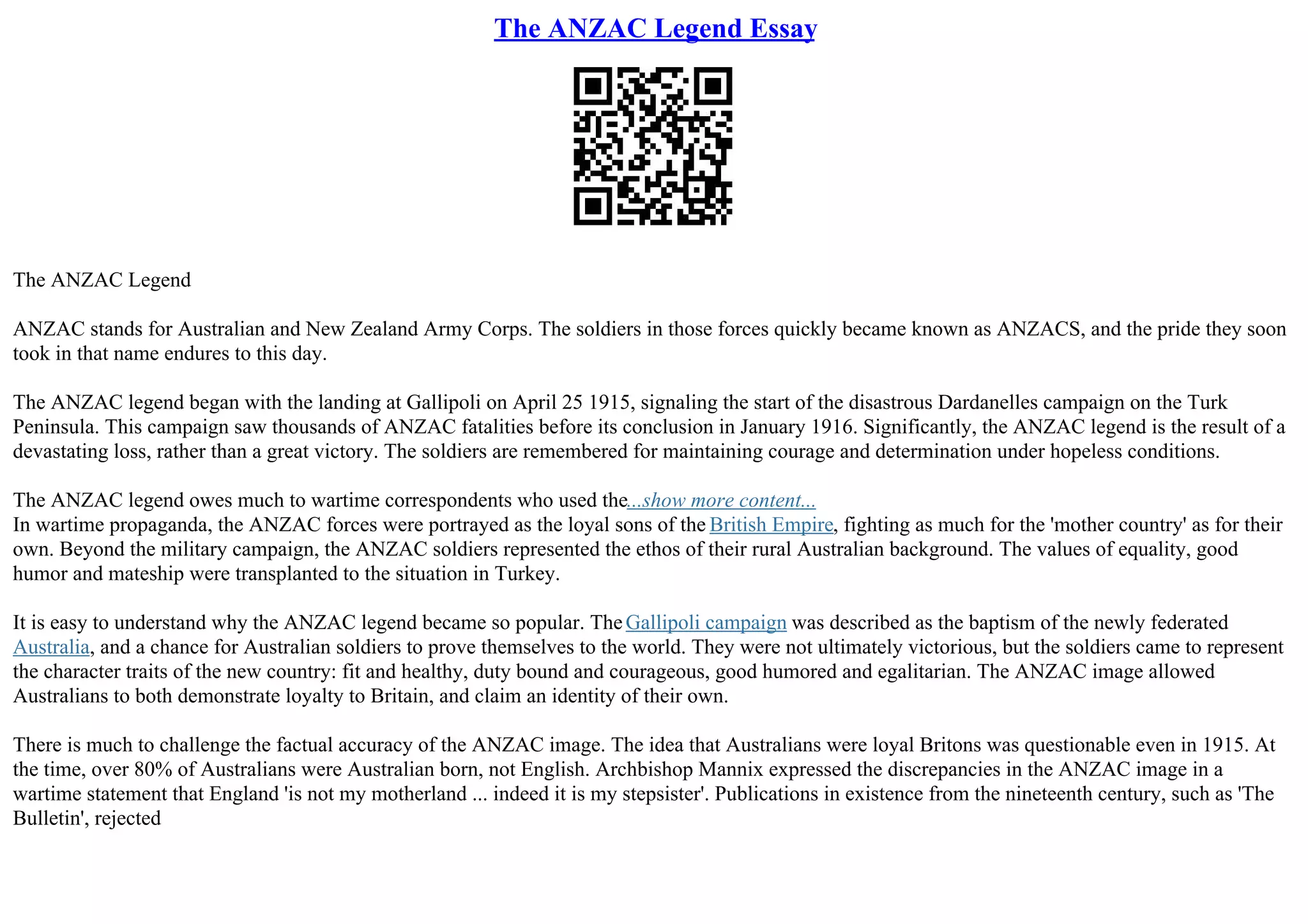 Anzac Day In Australia | PDF