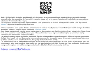 Anzac Day In Australia | PDF