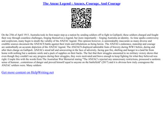 Anzac Day In Australia | PDF