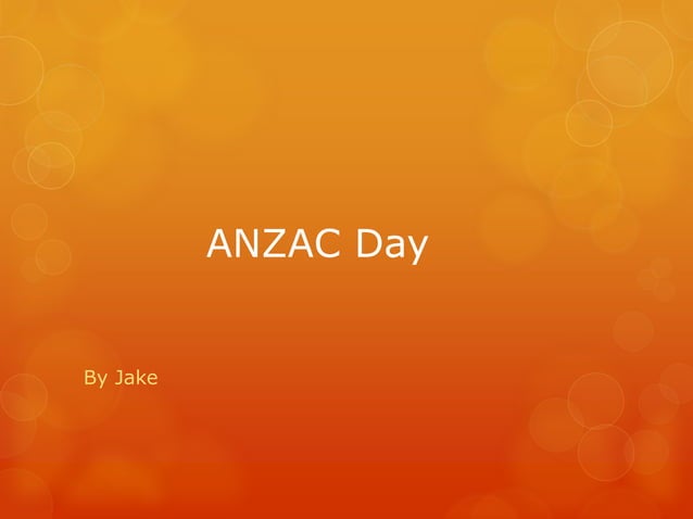 Anzac Day Jake | PPT