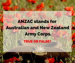 ANZAC Day Quiz | PDF