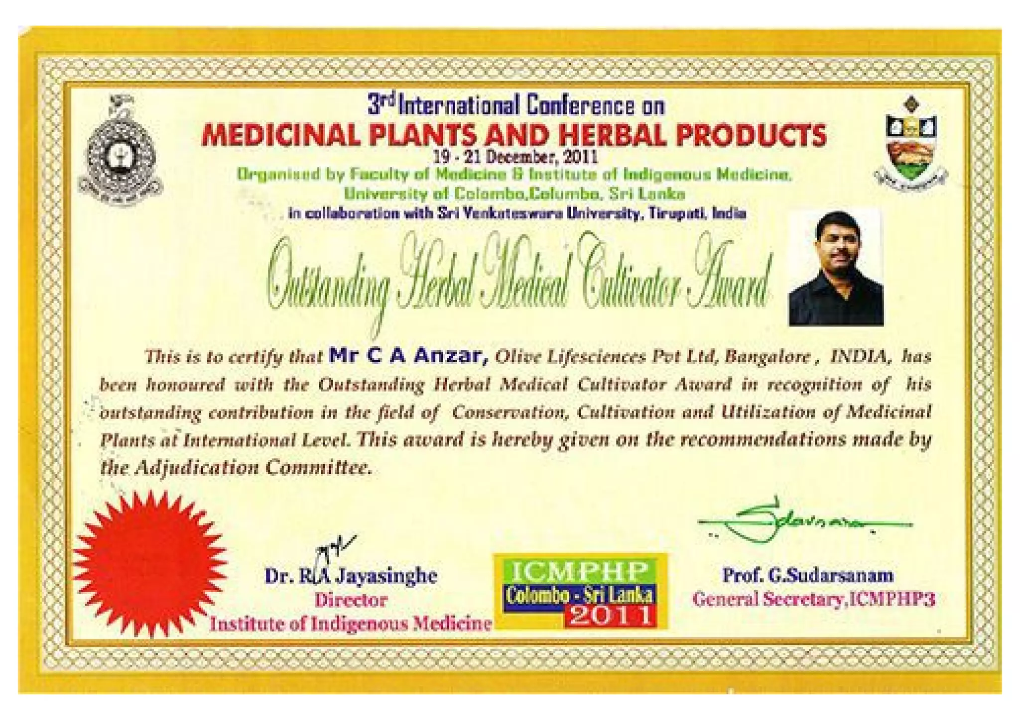 C A Anzar - Founder and chairman | PPT