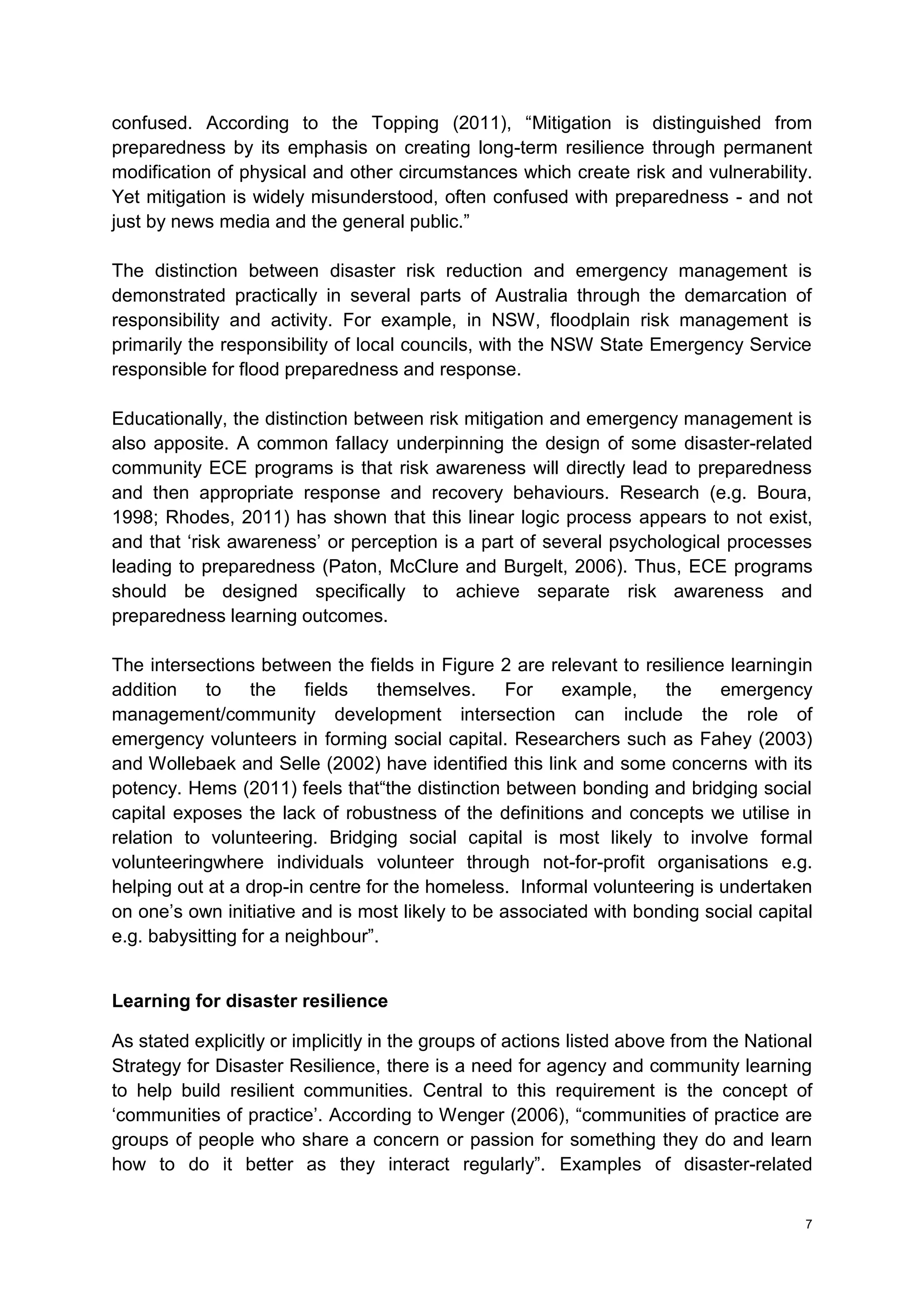 Learning for disaster resilience paper | DOCX