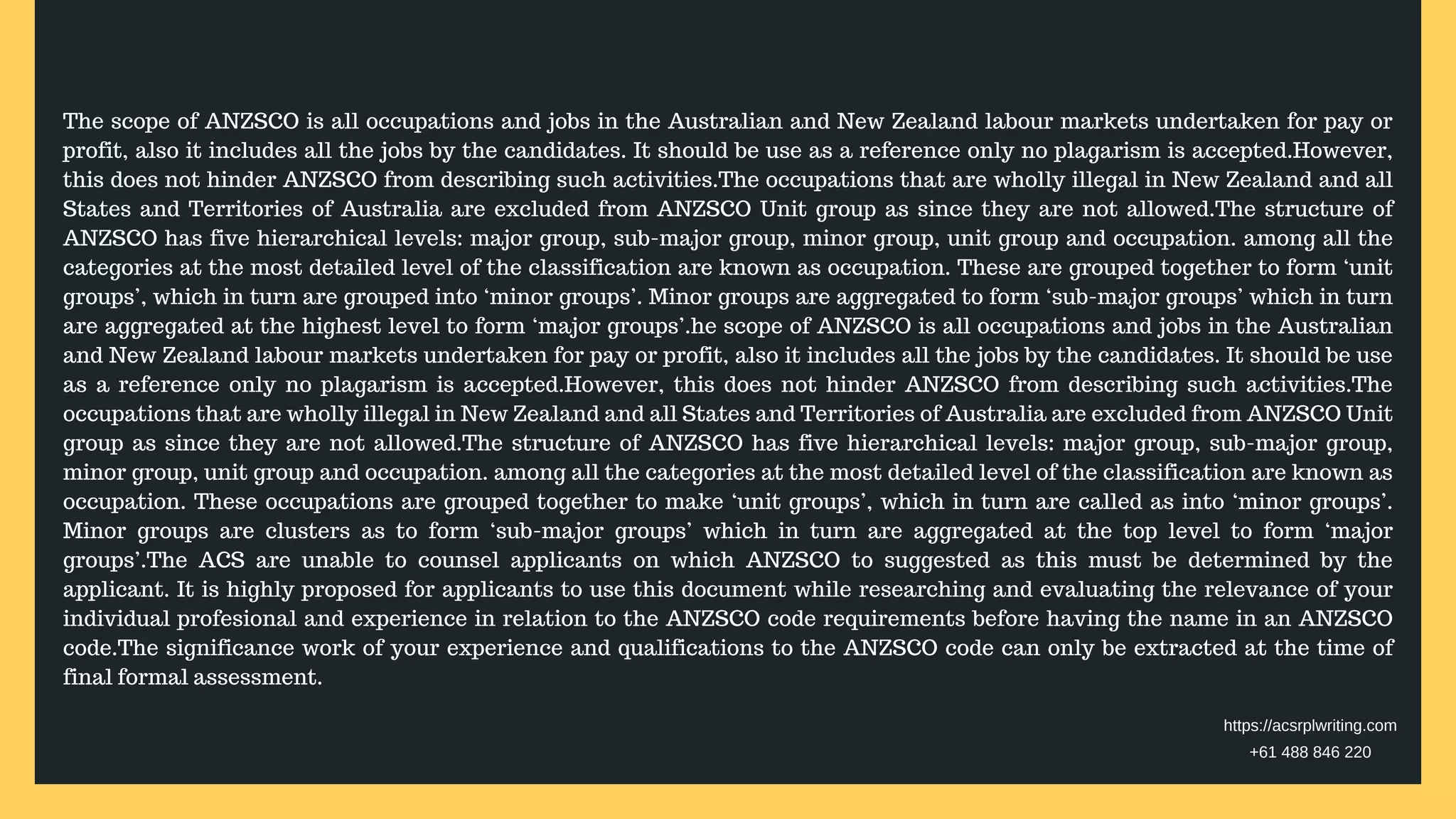 Anzsco codes for acs rpl | PDF