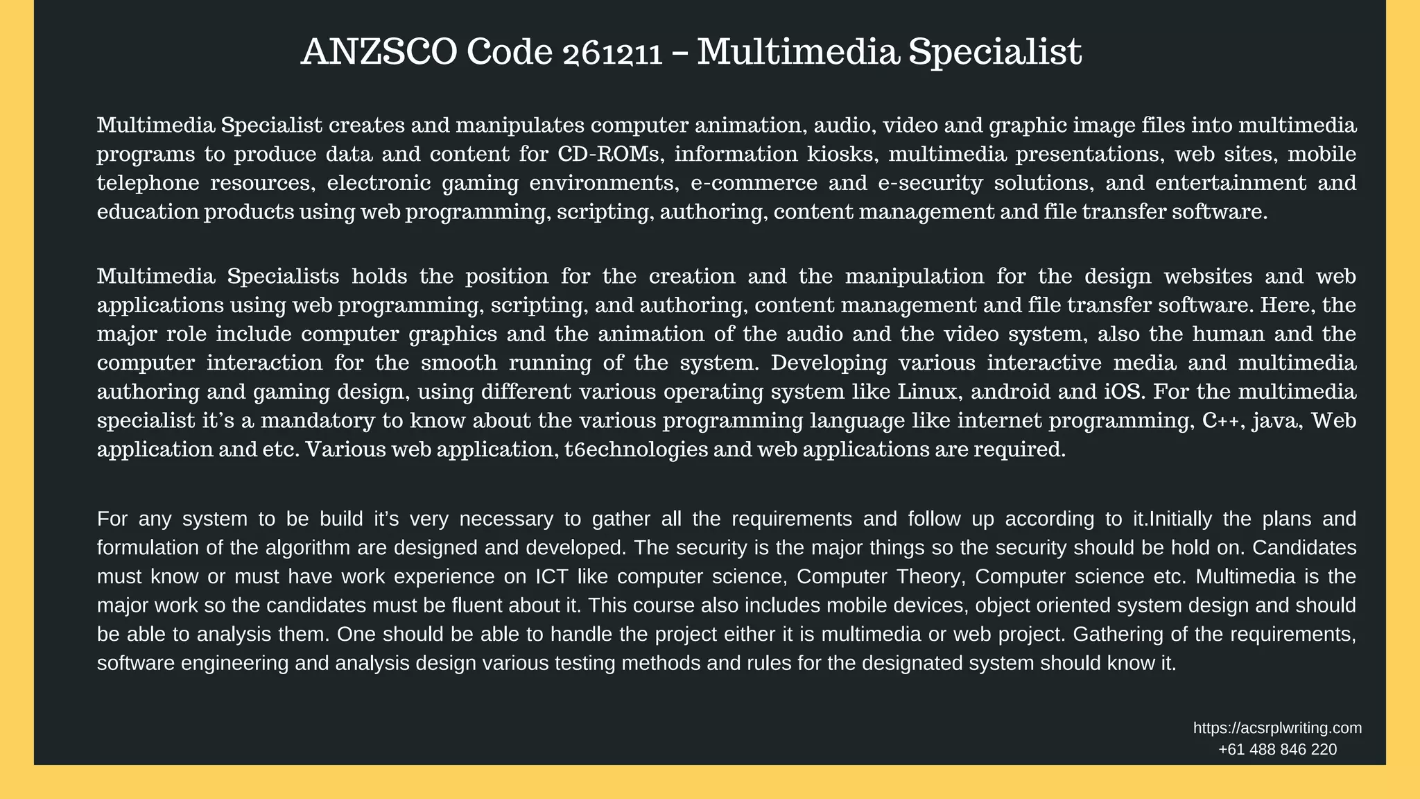 Anzsco codes for acs rpl | PPT