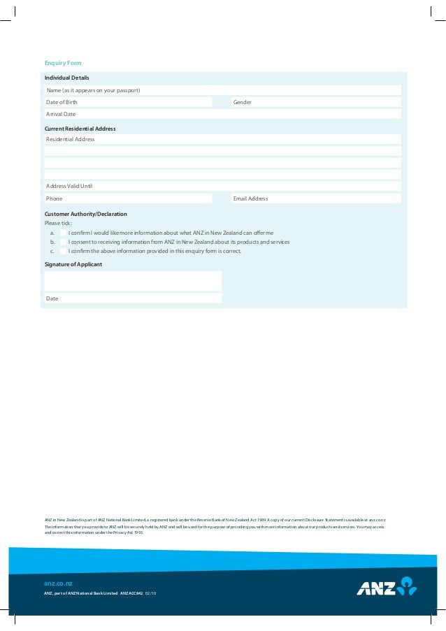 AWI International Education Group Anz students form 01