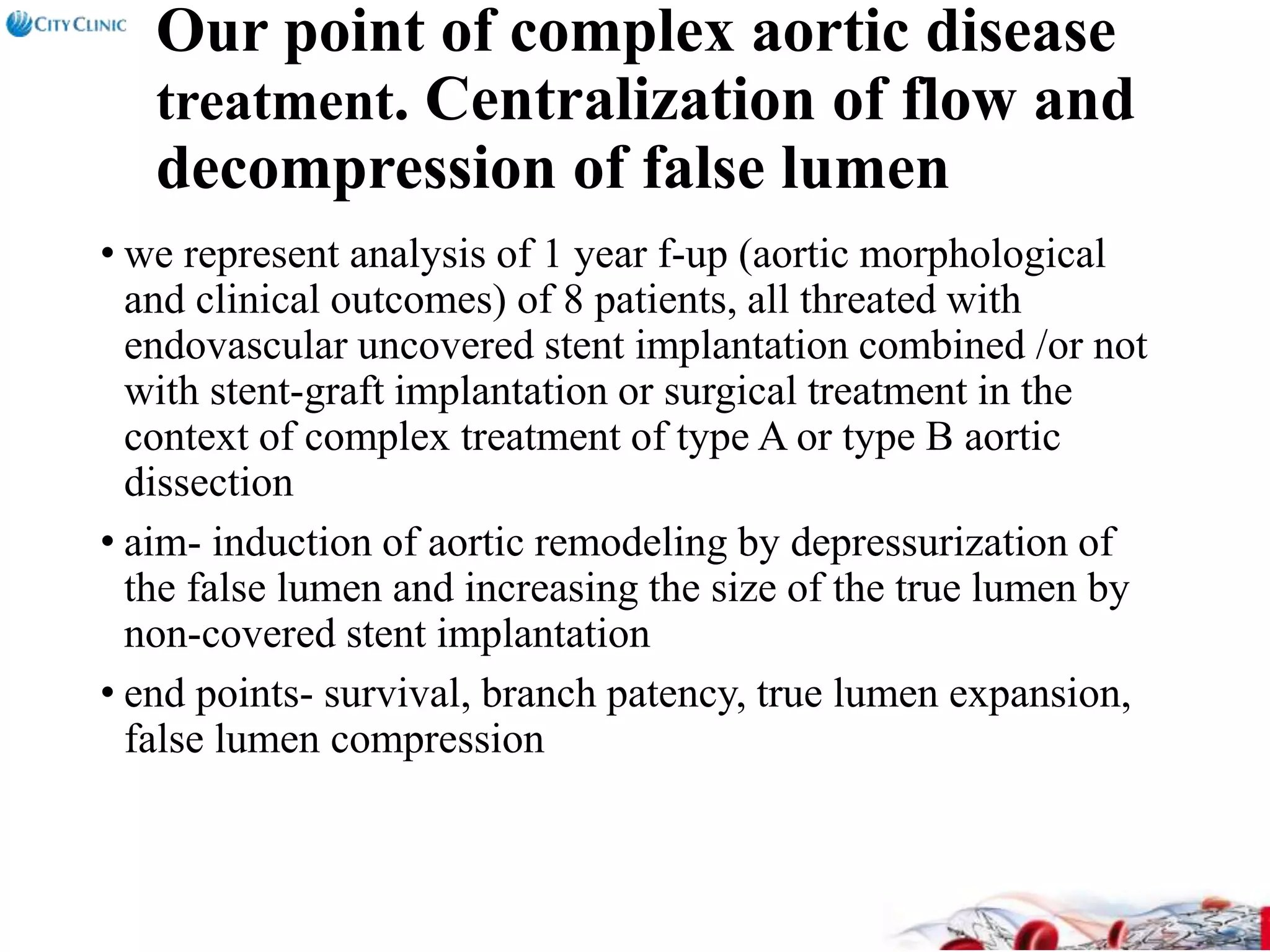 Centralization of flow in aortic dissection | PPT