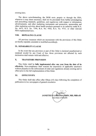 AO-2015-0053-Implementing-Guidelines-on-the-Promotion-and-Marketing-of ...
