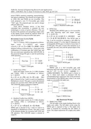 Efficient Design of Ripple Carry Adder and Carry Skip Adder with Low Quantum Cost and Low Power ...