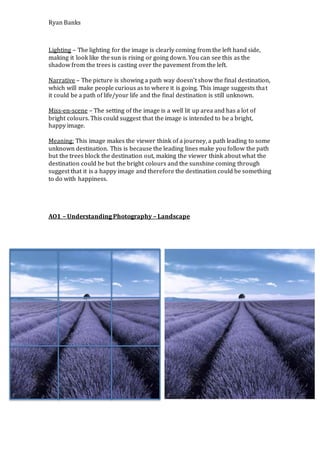 Ao1 – understanding photography – landscape | PDF