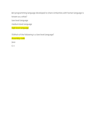 Ao2 programminglanguages | PDF