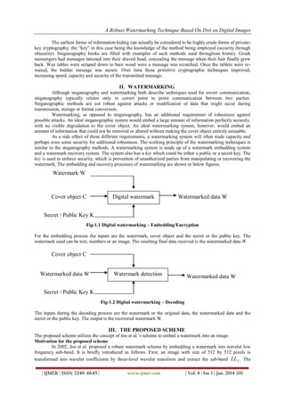 A Robust Watermarking Technique Based On Dwt on Digital Images | PDF