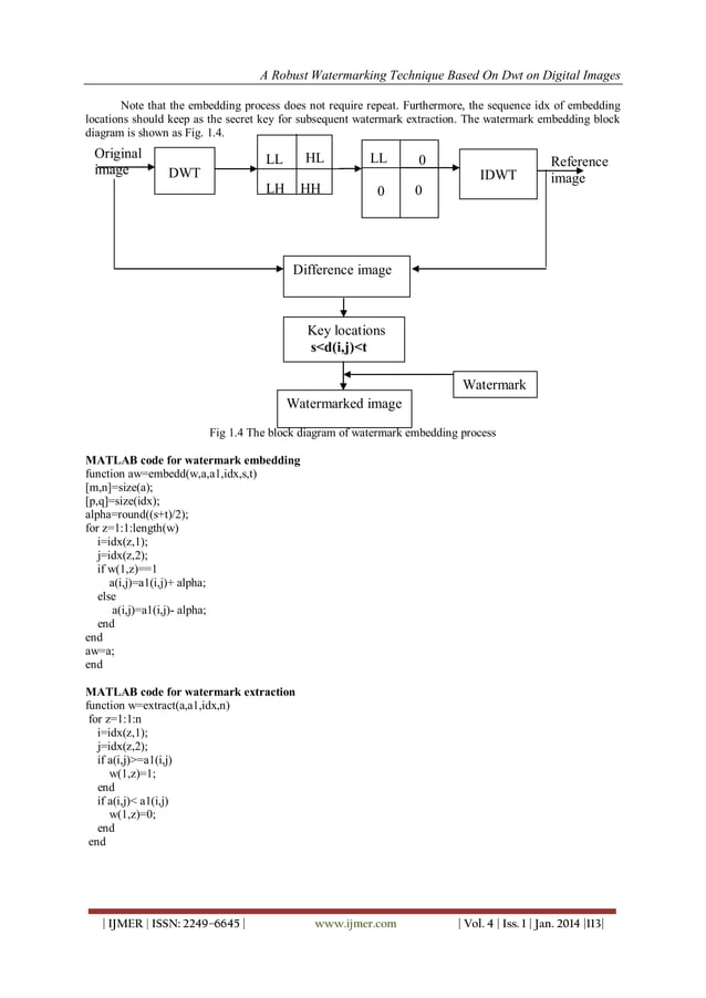 A Robust Watermarking Technique Based On Dwt on Digital Images | PDF
