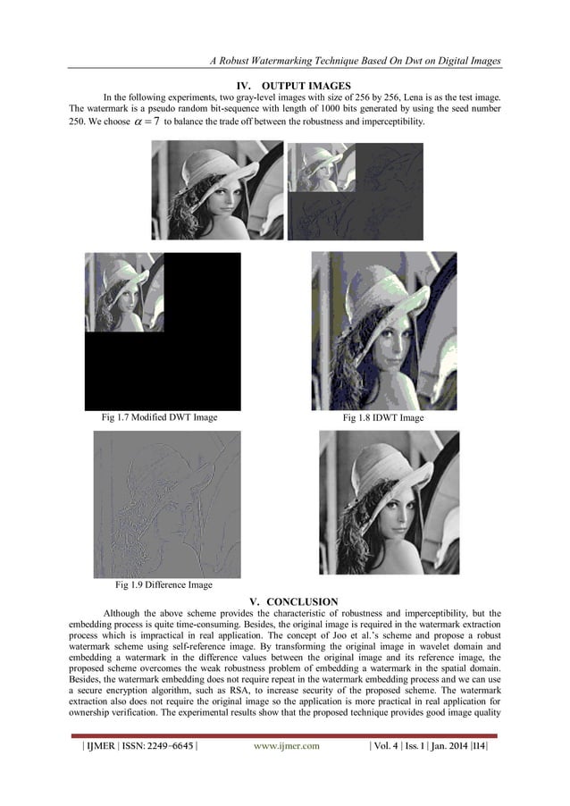 A Robust Watermarking Technique Based On Dwt on Digital Images | PDF