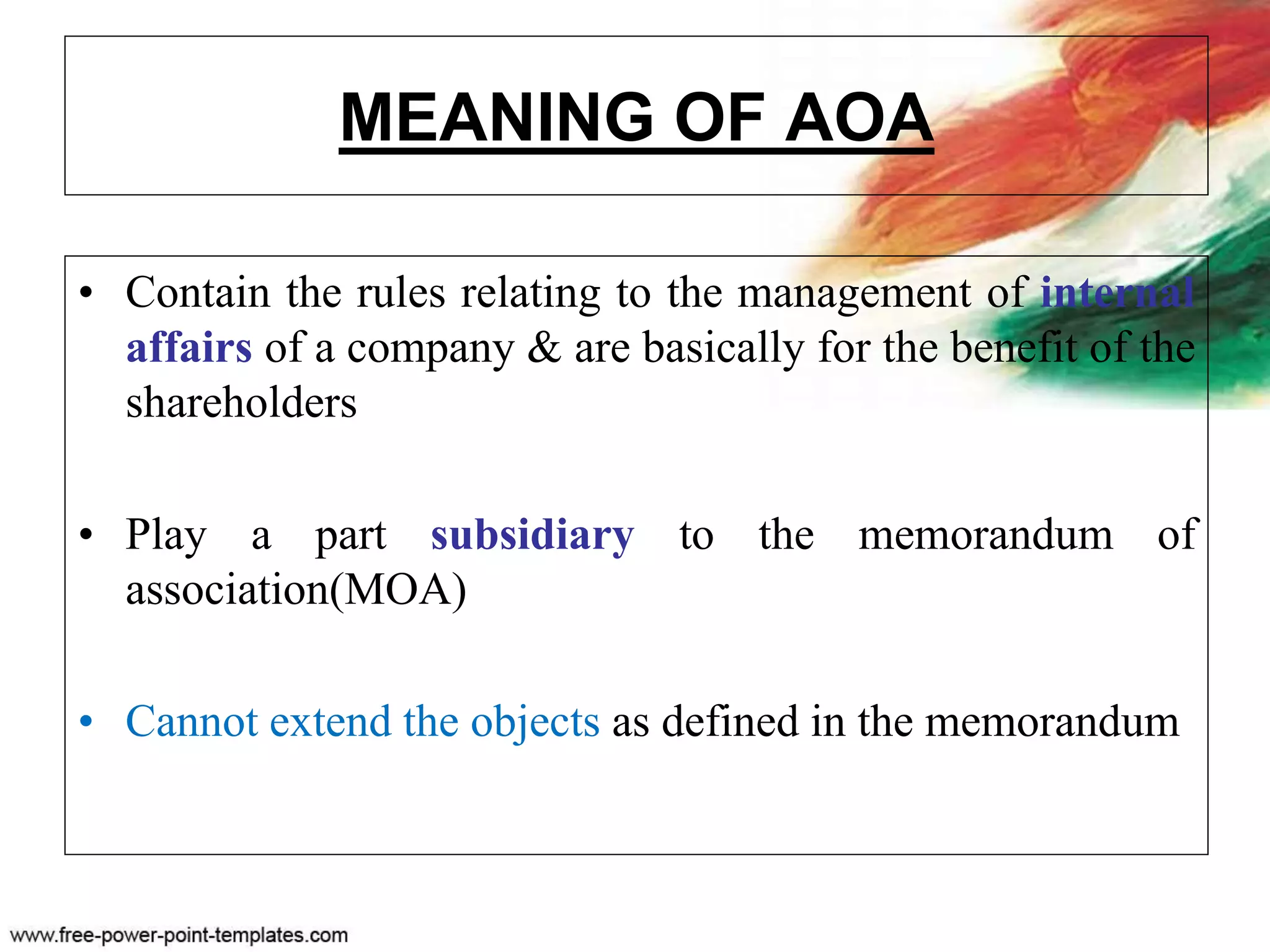 Articles of Association | PPT
