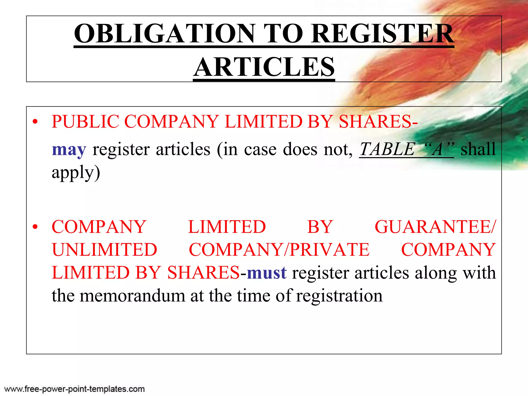Articles of Association | PPT