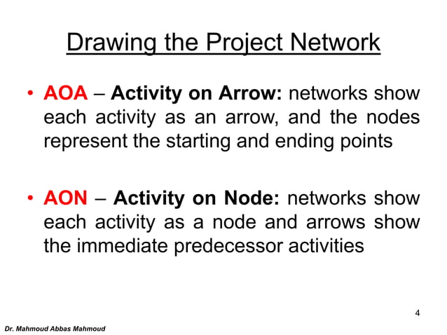 (Aoa) and (aon) networks | PPSX | Civil Engineering Industry | Industries