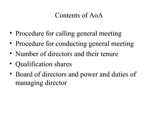 AoA and prospectus | PPT