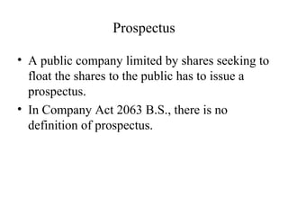 AoA and prospectus | PPT