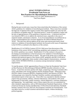 Aoac practices for microbiological methodology - 2006[2] | PDF