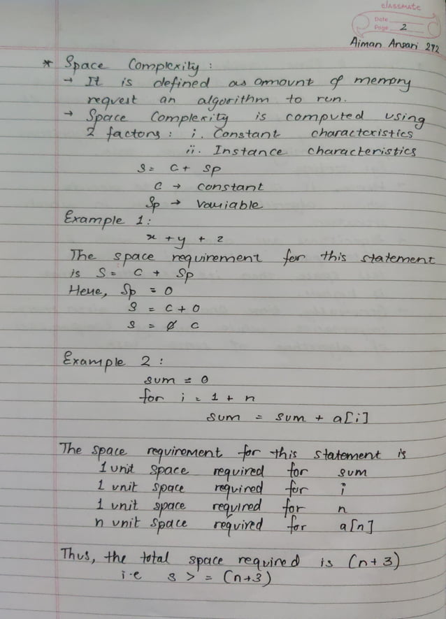 AOA Handwritten Notes'.pdf | Computer Software and Applications | Computing