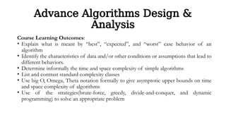 AoA Lec Design of algorithm spresentation | PPT