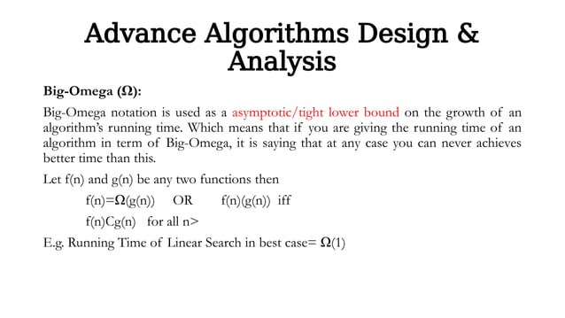 Aoa Lec Design Of Algorithm Spresentation Ppt