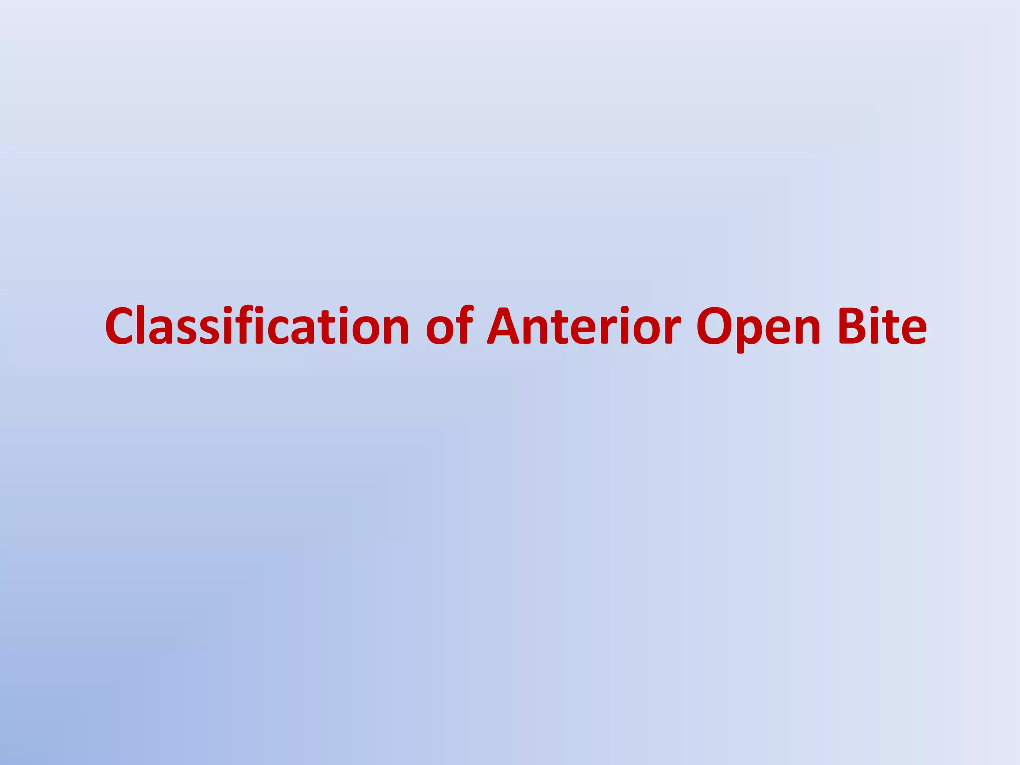 Anterior Open Bite etiology and differential diagnosis | PDF
