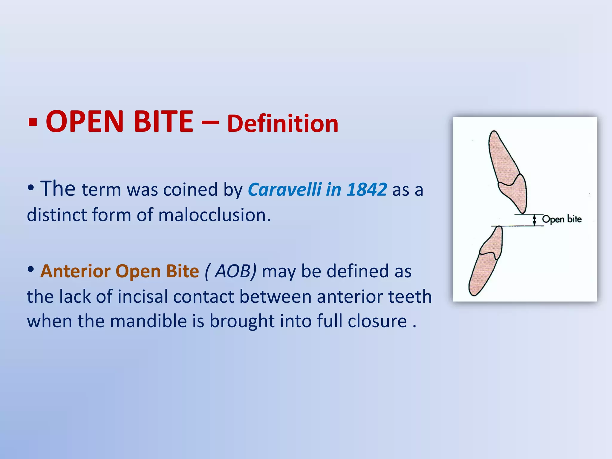 Anterior Open Bite etiology and differential diagnosis | PDF