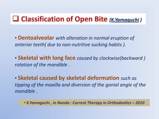 Anterior Open Bite etiology and differential diagnosis | PDF
