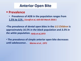 Anterior Open Bite etiology and differential diagnosis | PDF