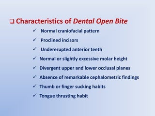 Anterior Open Bite etiology and differential diagnosis | PPT