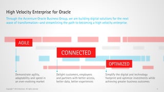Accenture Oracle Business Group: Helping You Become a High Velocity ...
