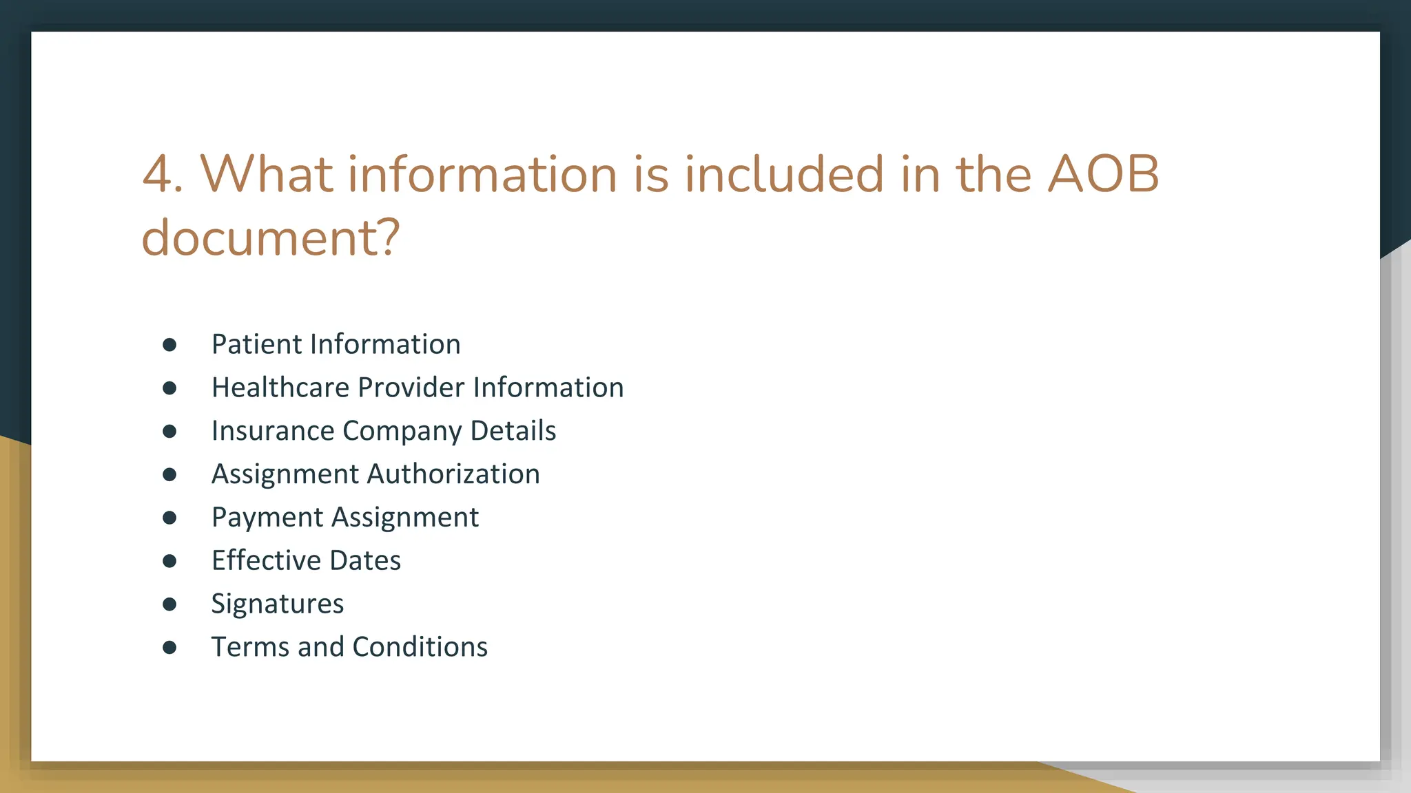 Overview AOB in medical billing Benefits.pptx