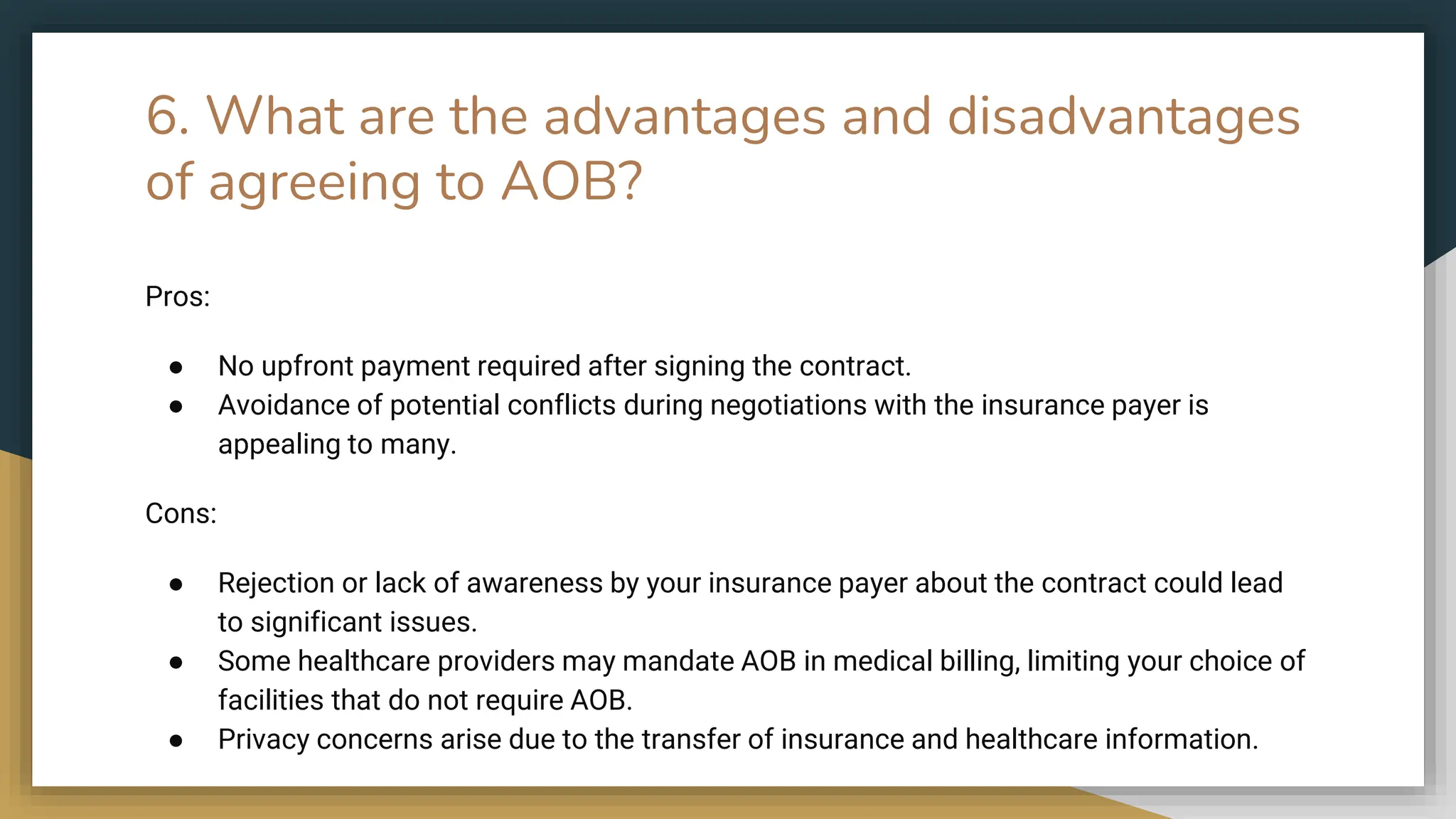 Overview AOB in medical billing Benefits.pptx