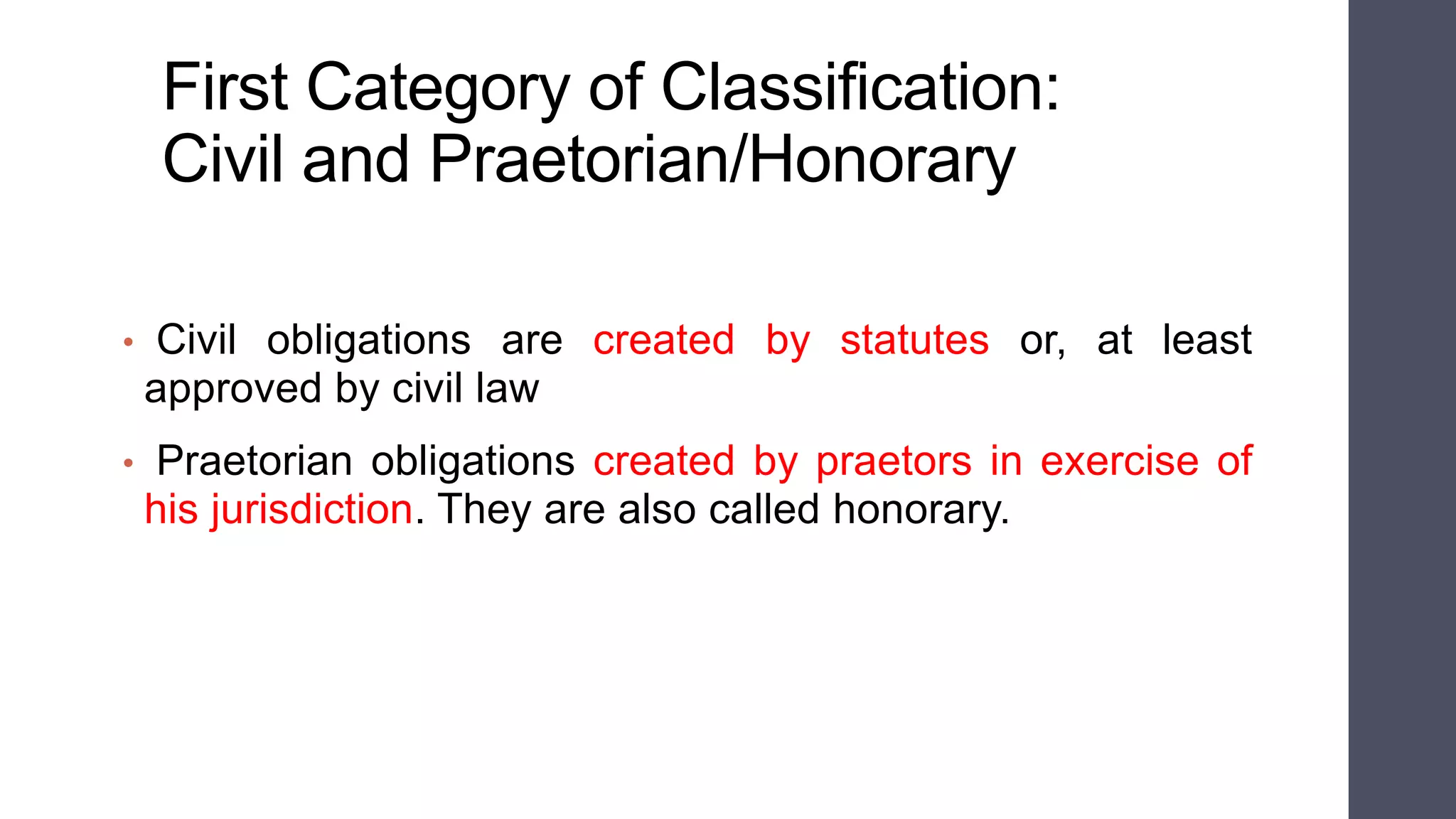 Principles of Roman Law: Law of Obligation | PPTX