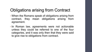 Principles of Roman Law: Law of Obligation | PPTX