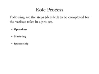 SE|AoC Processes (Project And Roles) | PPT