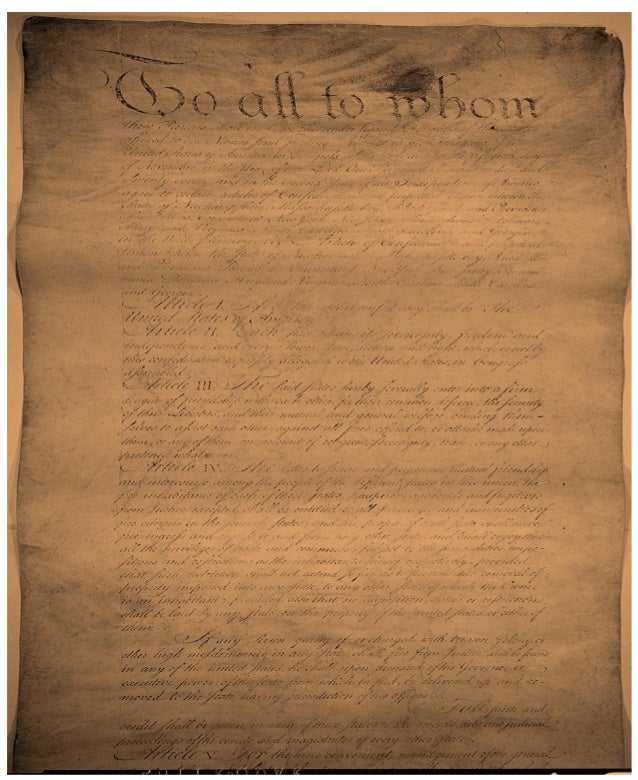 Articles Of Confederation of 1777 Articles Of Confederation of 1777