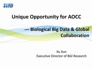 AOCC Launch - BGI | PPTX