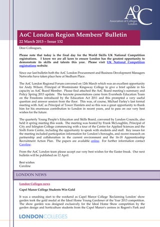 AoC London Member's Bulletin - Issue 132 | PDF