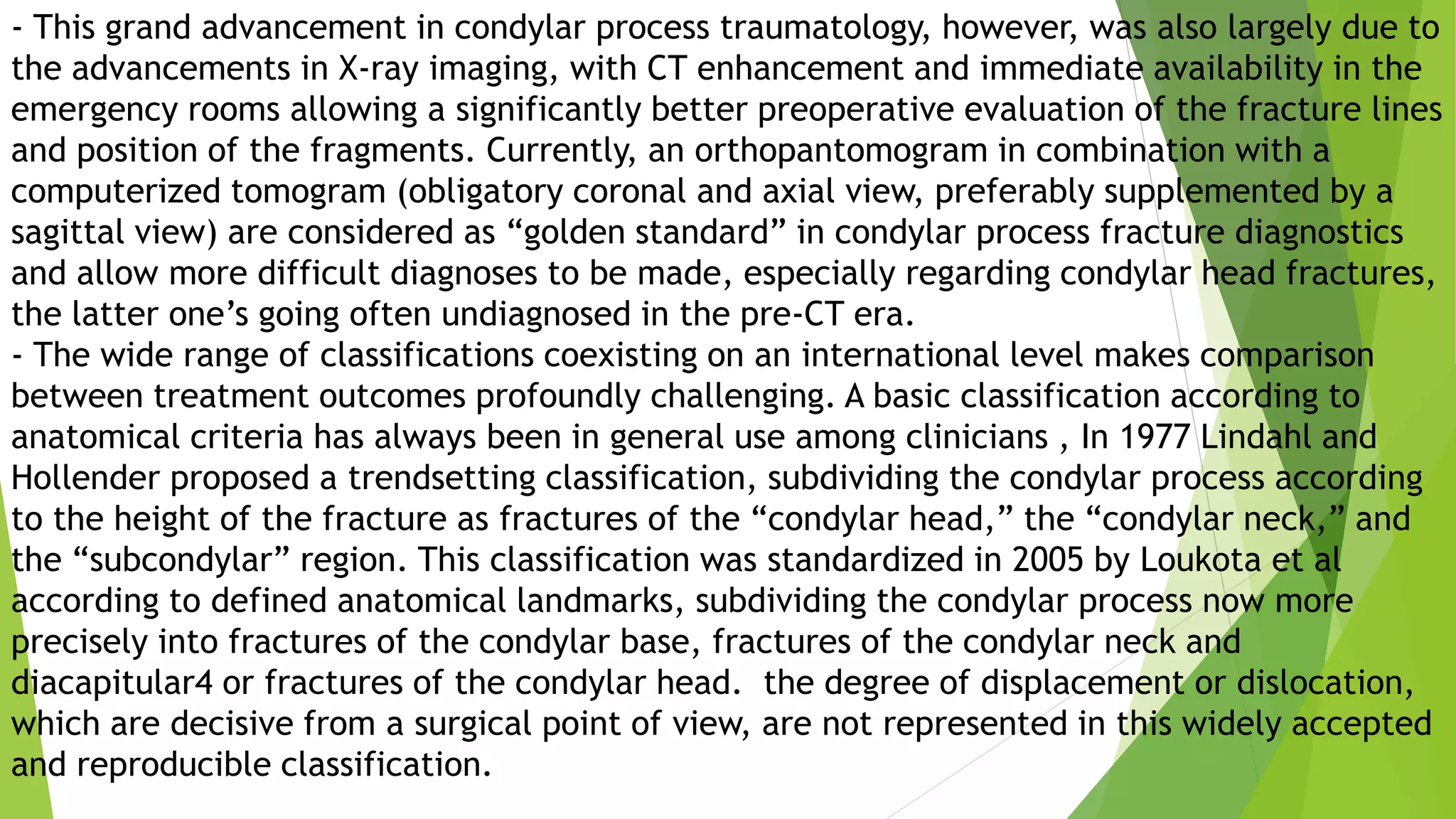 Aocmf classification . 2014, level 3 , condylar fracture , | PPTX