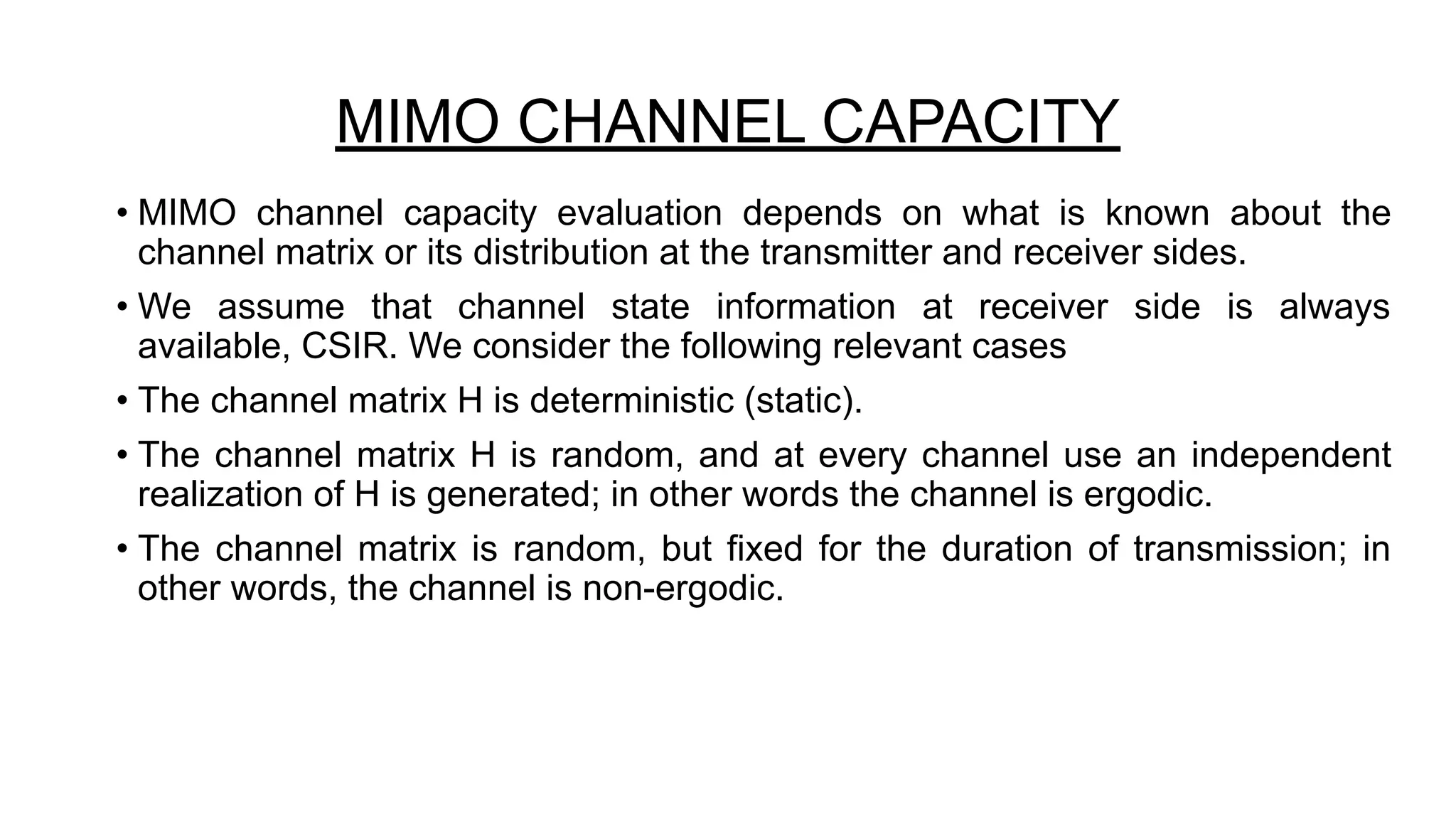 Optical Channel Capacity of MIMO system | PDF