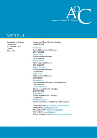 AoC procurement newsletter spring 2011 | PDF